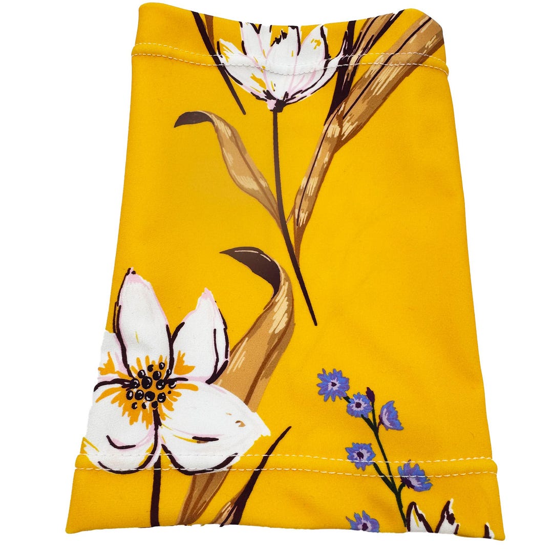 L7.5"-8" Mustard Floral Bicep PICC Line Cover Cancer Chemo Catheter ...