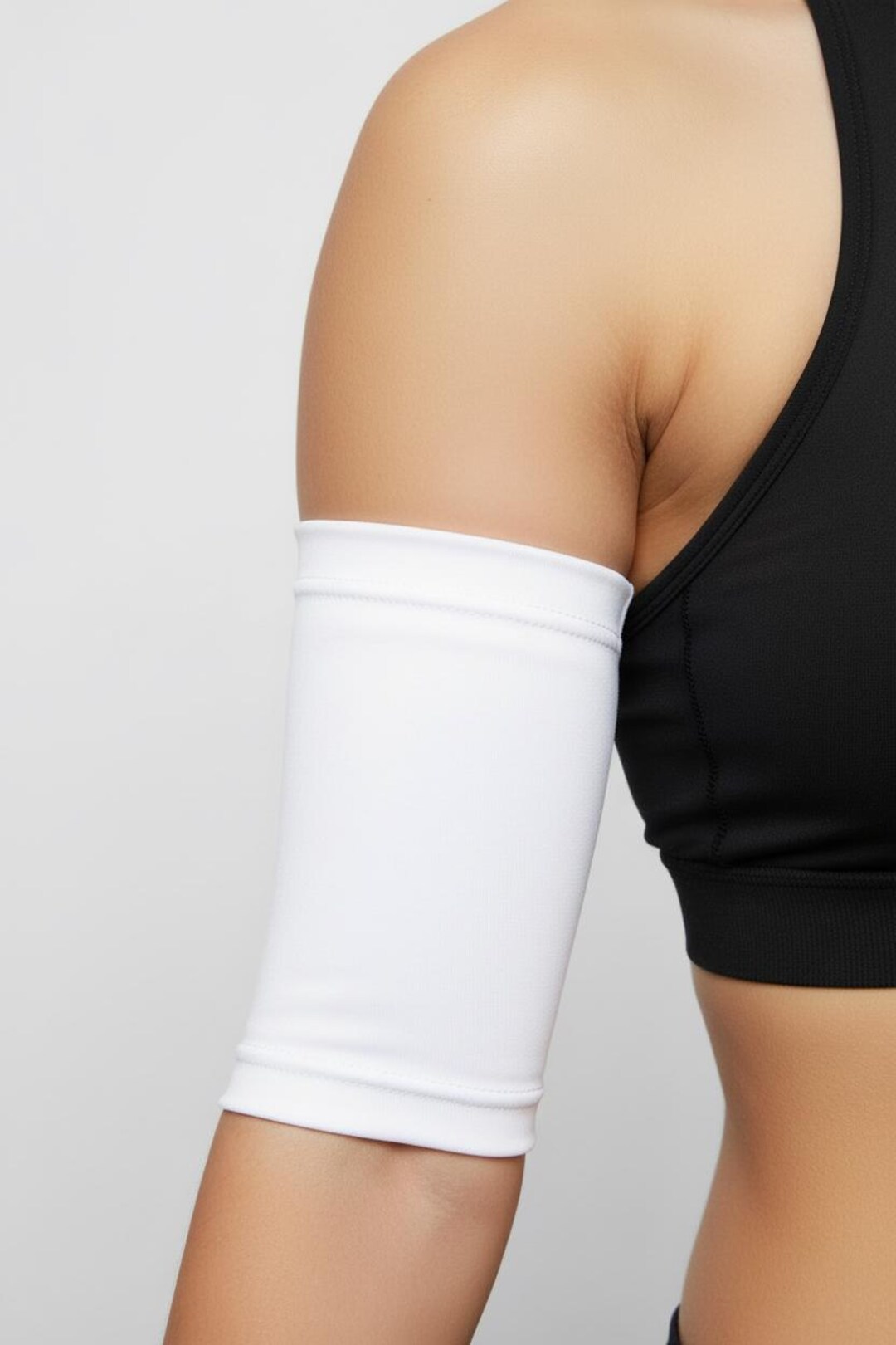 7.5"-8" White PICC Line Covers Cancer Chemo Catheter Short Sleeve CGM ...