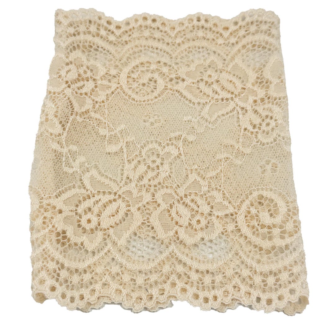 6" LINED Pale Skin Tone Stretch Lace Cover for Chemo-cancer-diabetes ...