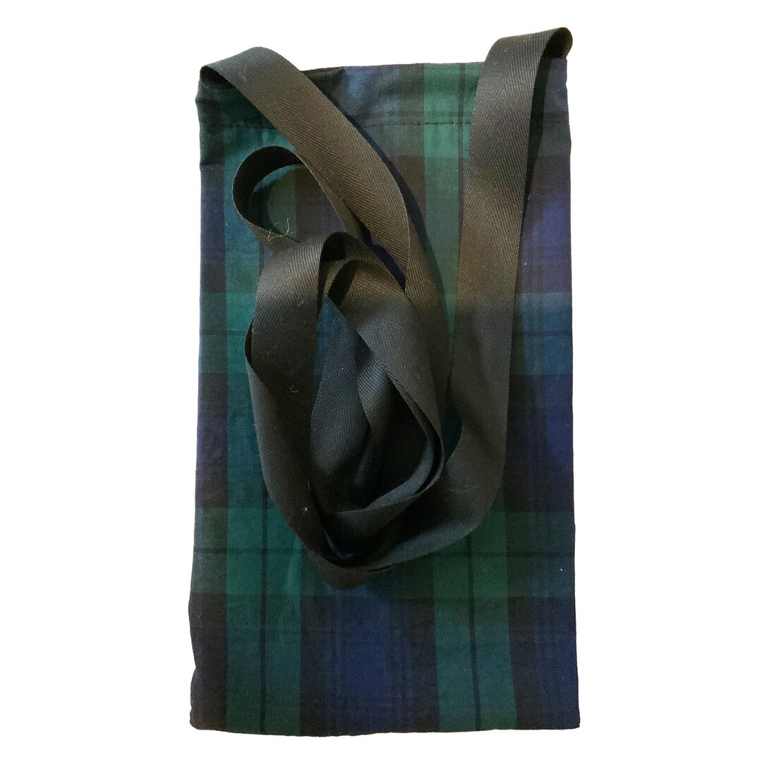 Tartan Lined Cotton Syringe Driver Bags Approximately 11.5" Tall X 6.5 ...
