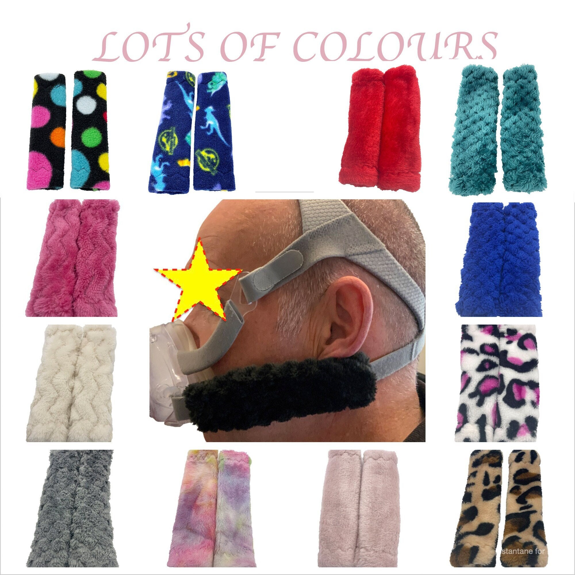 5" Slide-on Cheek Strap Covers for CPAP - Etsy