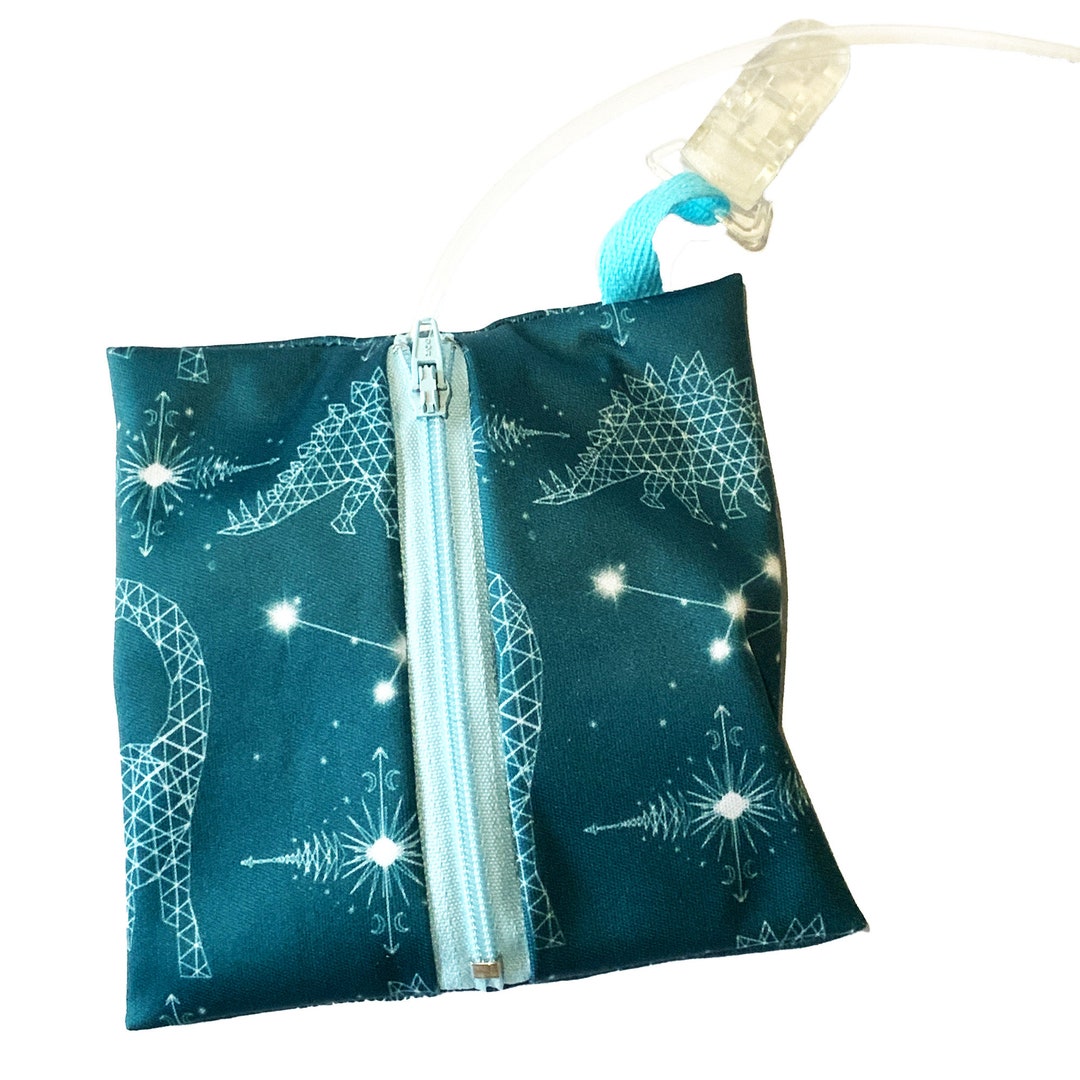 NGT Hickman Line - Feeding Tube Tubie Pouch With Zip and Clip -green ...