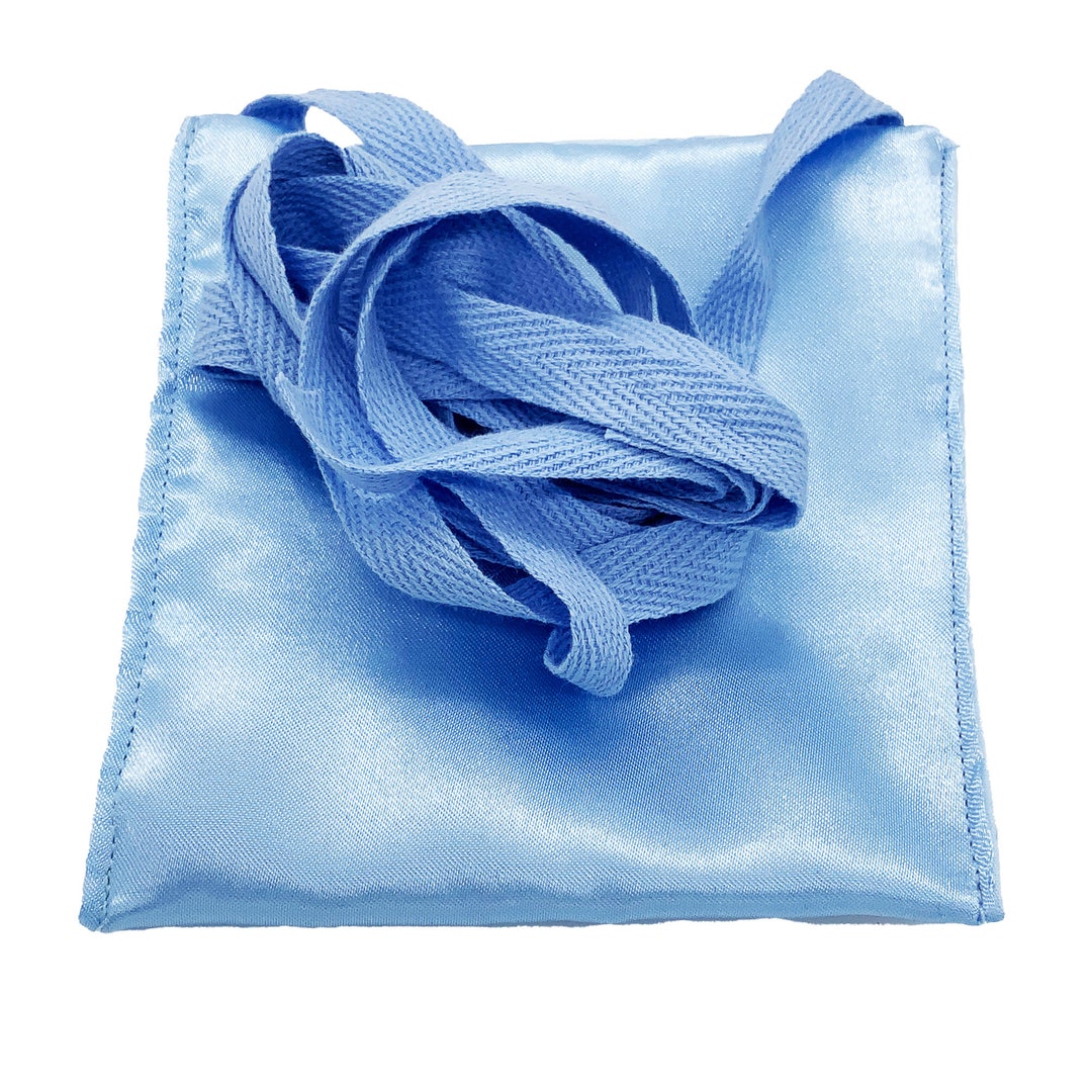 1 X Lined Pale Blue Satin Wiggly Bag for Teenagers/adults With 68cm ...