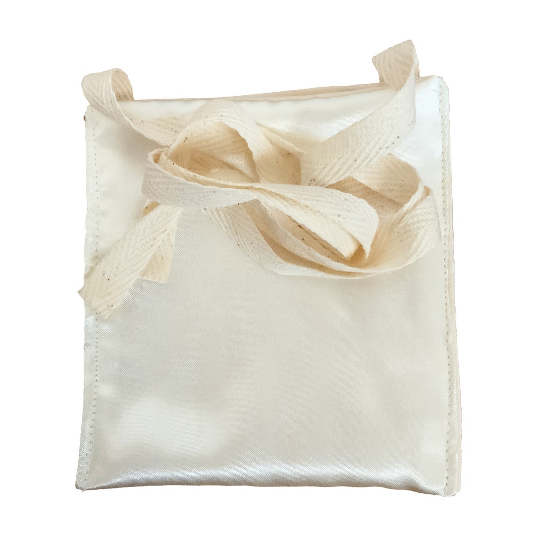 1 X Lined Ivory Satin Wiggly Bag for Teenagers/adults With 68cm Straps ...