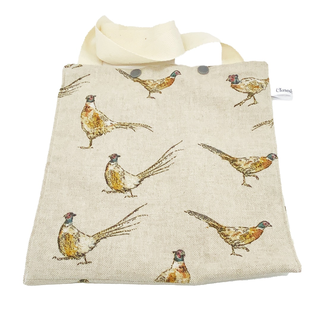 Pheasants Lined Cotton Syringe Driver Bag Approx 11x - Etsy UK