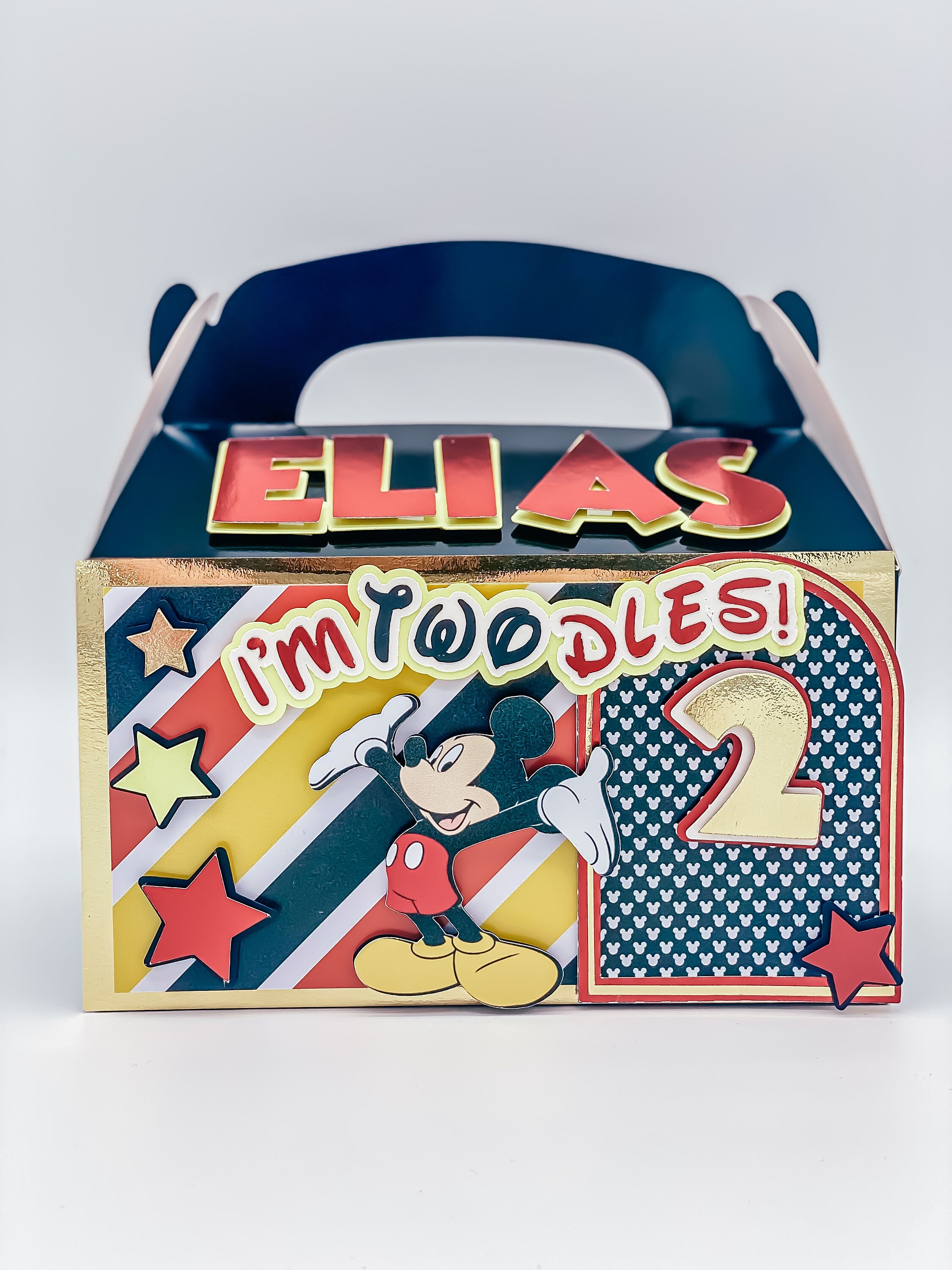 Mouse Inspired Mickey Birthday Favors Box, Birthday Gable Box, Custom ...