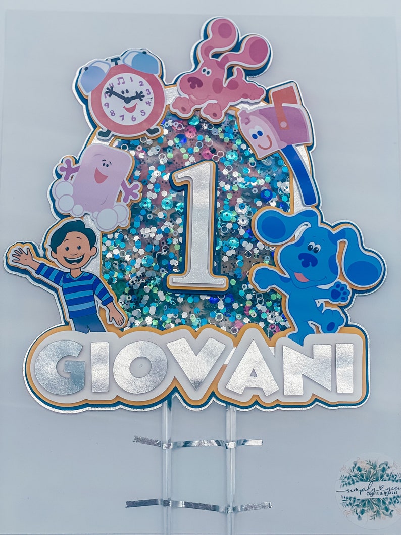 Blues Clues Inspired Cake Topper Girls Birthday Cake Topper - Etsy