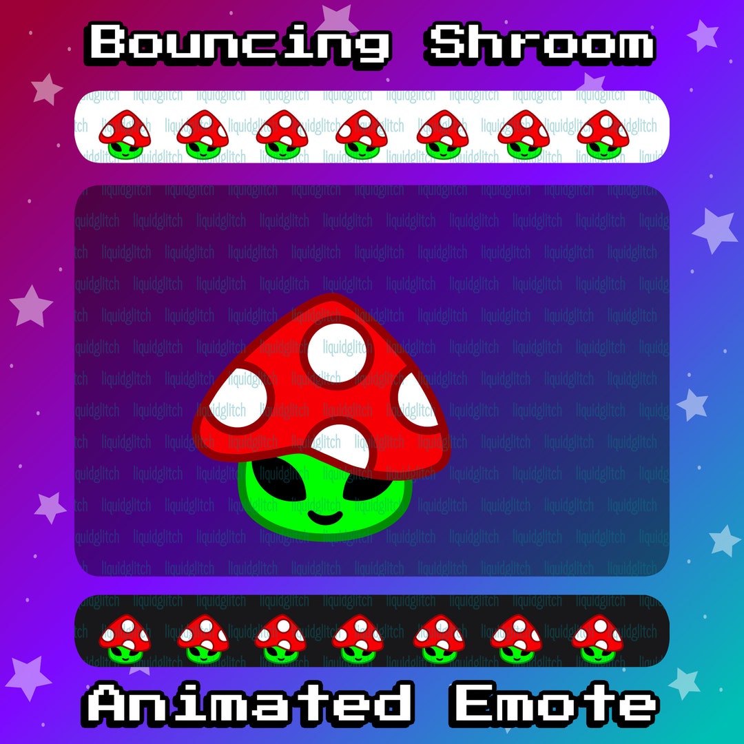 ANIMATED Emote for Twitch & Discord - Bouncing Alien Mushroom - Shroom ...