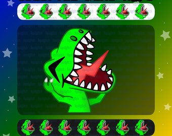ANIMATED Emote for Twitch & Discord Dino T-rex Hype Laugh Emotes ...