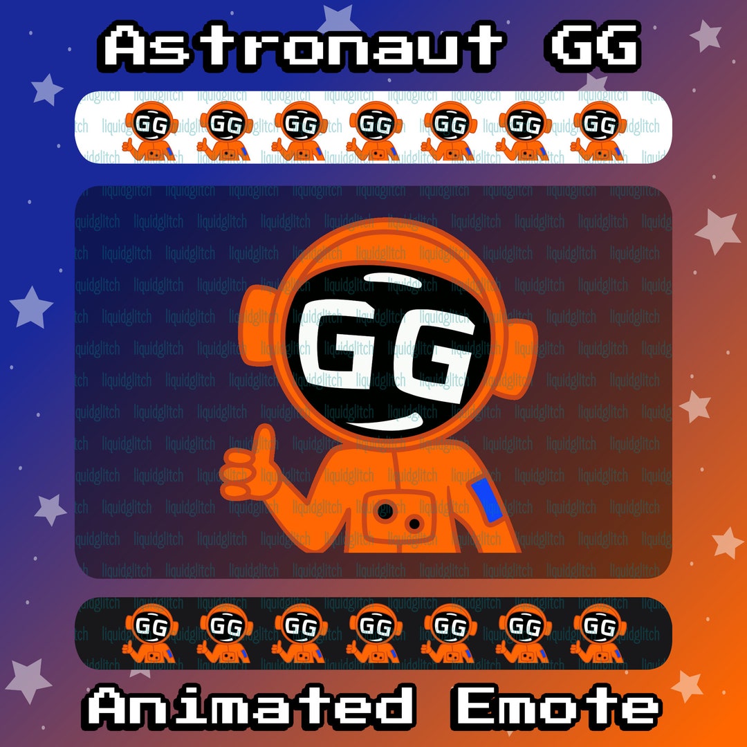 ANIMATED Emote for Twitch & Discord - Astronaut Good Game - Space ...