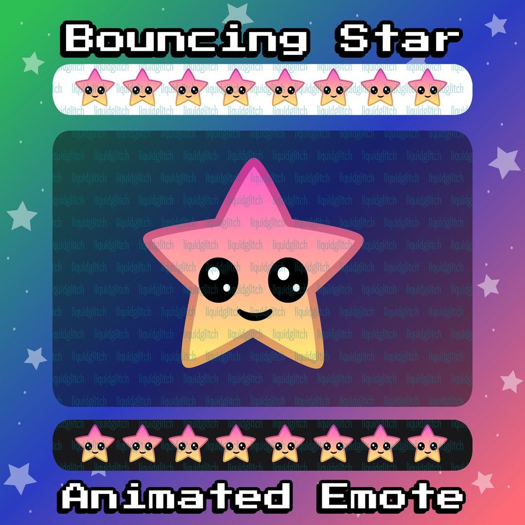 ANIMATED Emote for Twitch & Discord - Bouncing Star - Hype Emotes ...