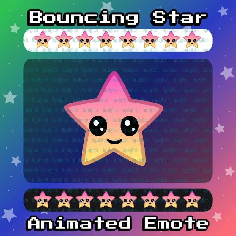 ANIMATED Emote for Twitch & Discord - Bouncing Star - Hype Emotes ...