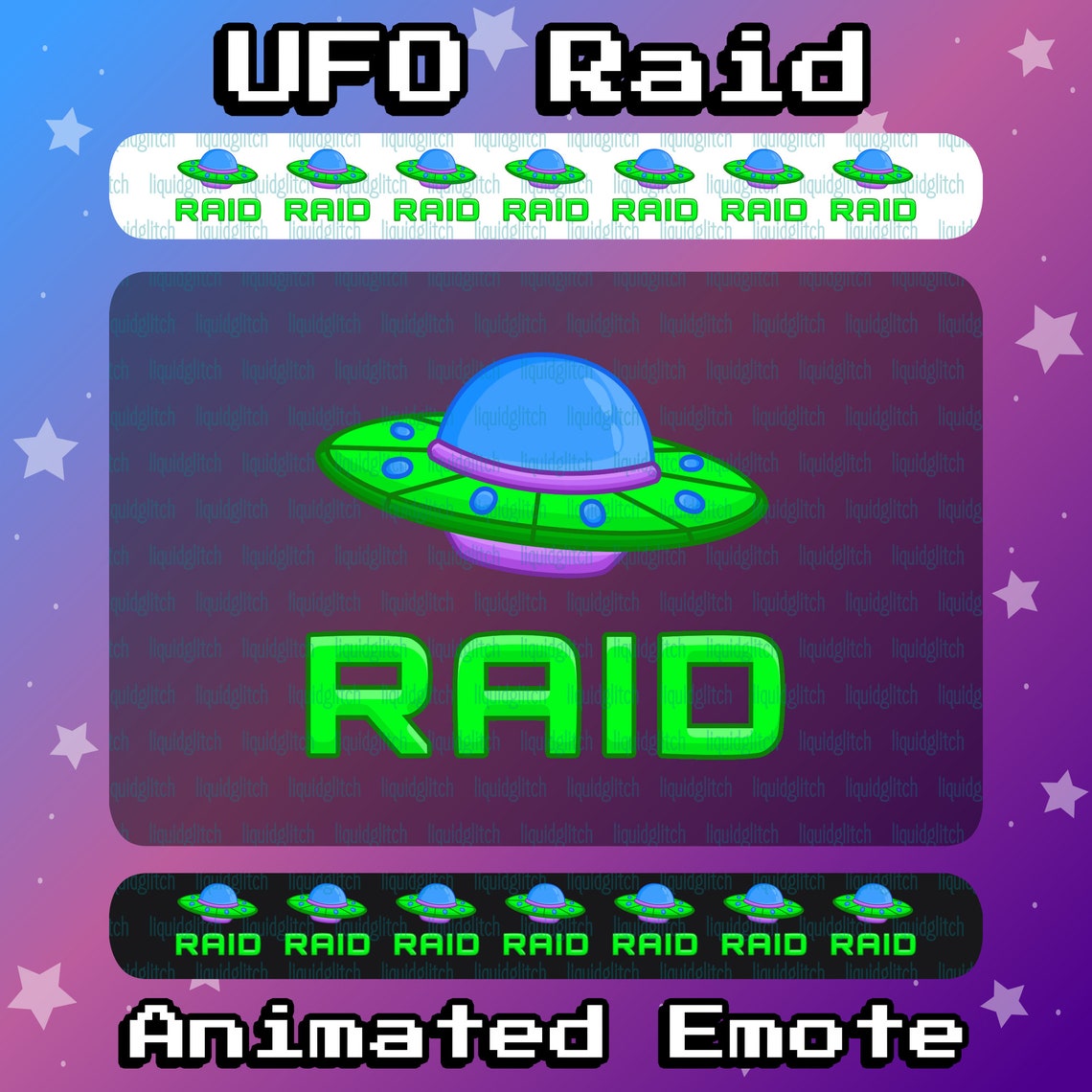 ANIMATED Emote for Twitch & Discord - UFO Raid - Alien Emotes ...