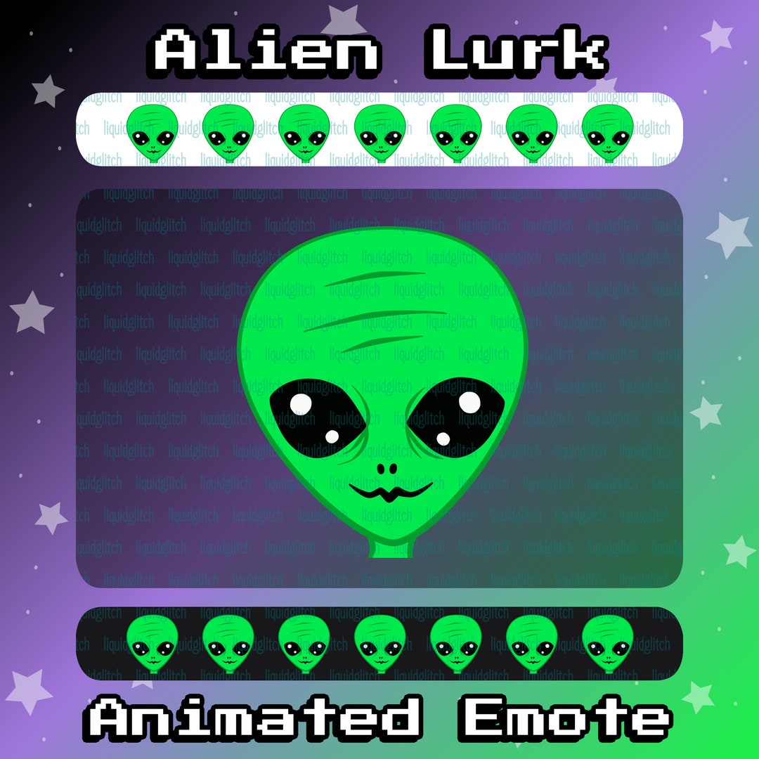 ANIMATED Emote for Twitch & Discord - Alien Lurk - Extraterrestrial ...