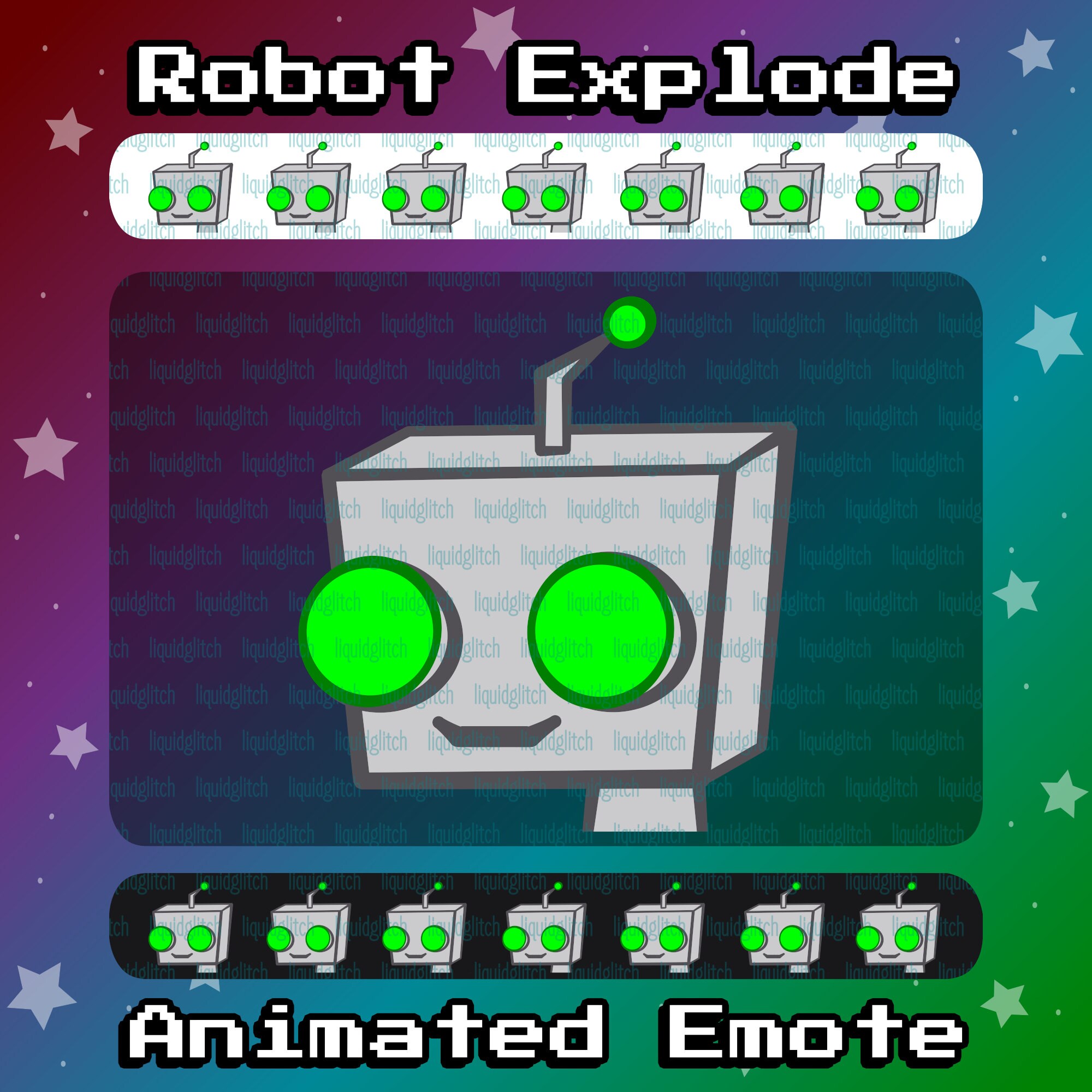 ANIMATED Emote for Twitch & Discord - Exploding Robot - Robo Emotes ...