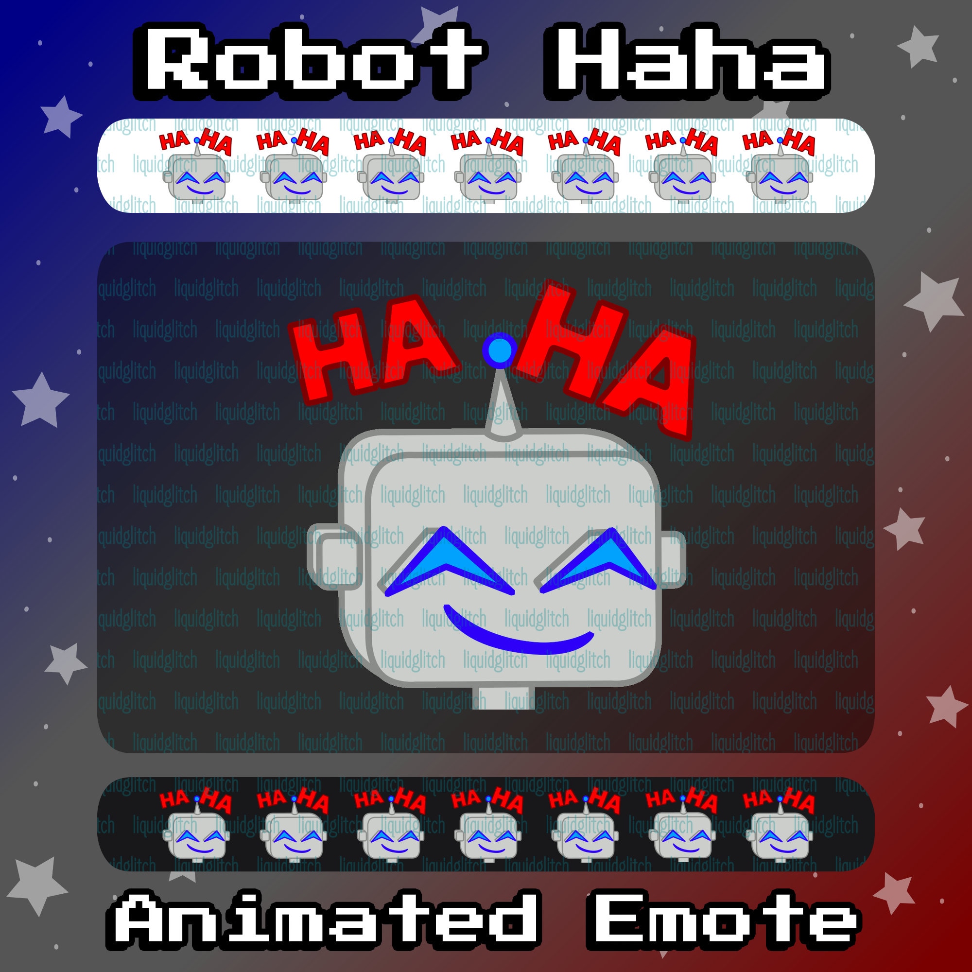 ANIMATED Emote for Twitch & Discord Robot Haha Laughing Emotes, LOL ...
