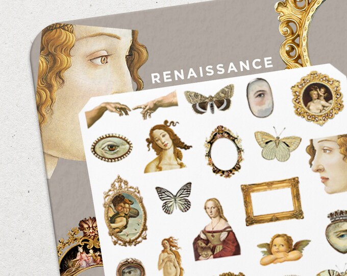 Renaissance Waterslide Nail Decal Set Vintage Venus, Painting ...