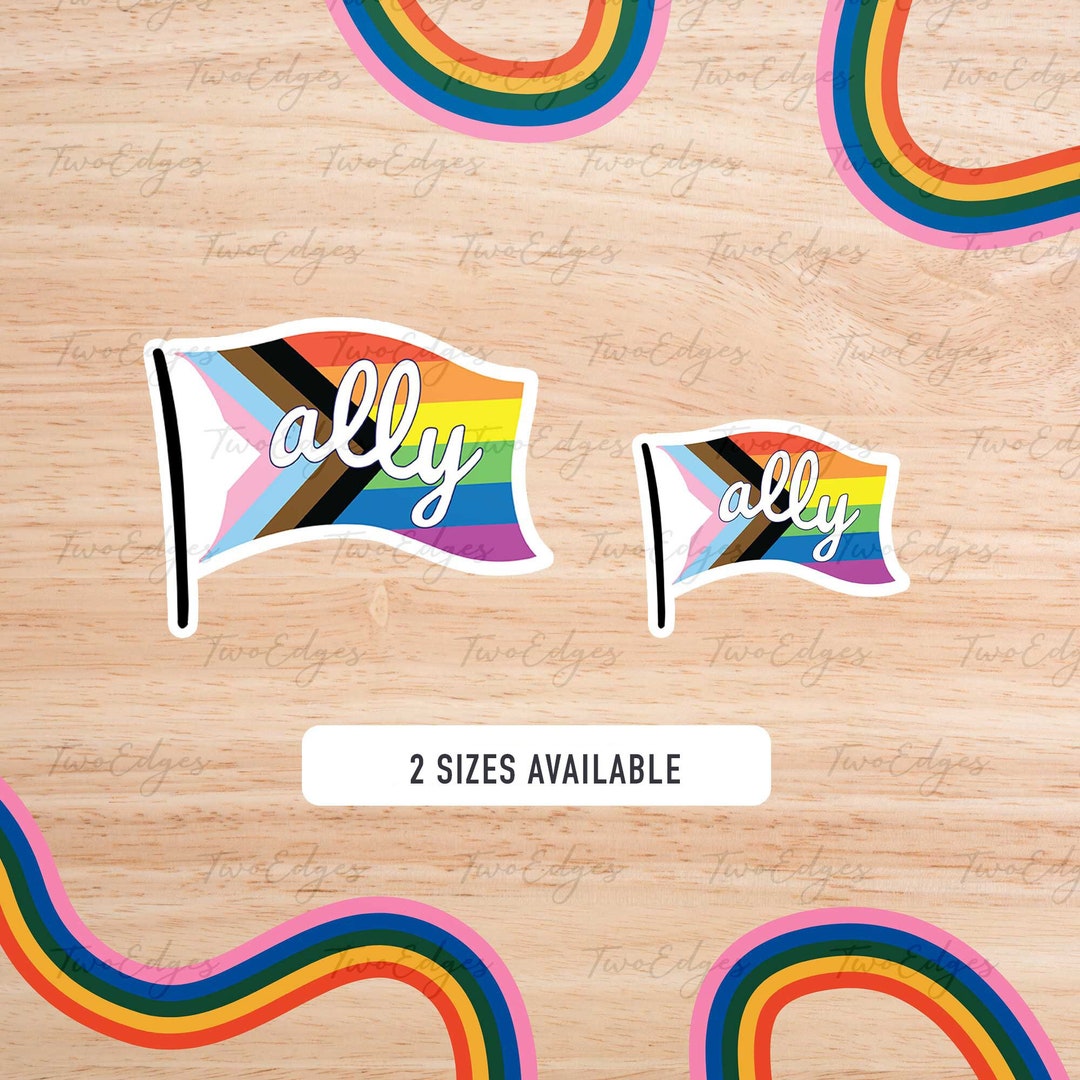 Pride Ally Flag LGBTQ+ Ally Sticker, Pride Month, Ally Sticker, Ally ...