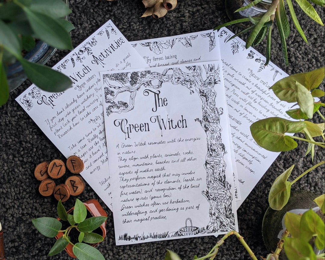 Green Witch Activities - Book of Shadows Pages PDF - Etsy