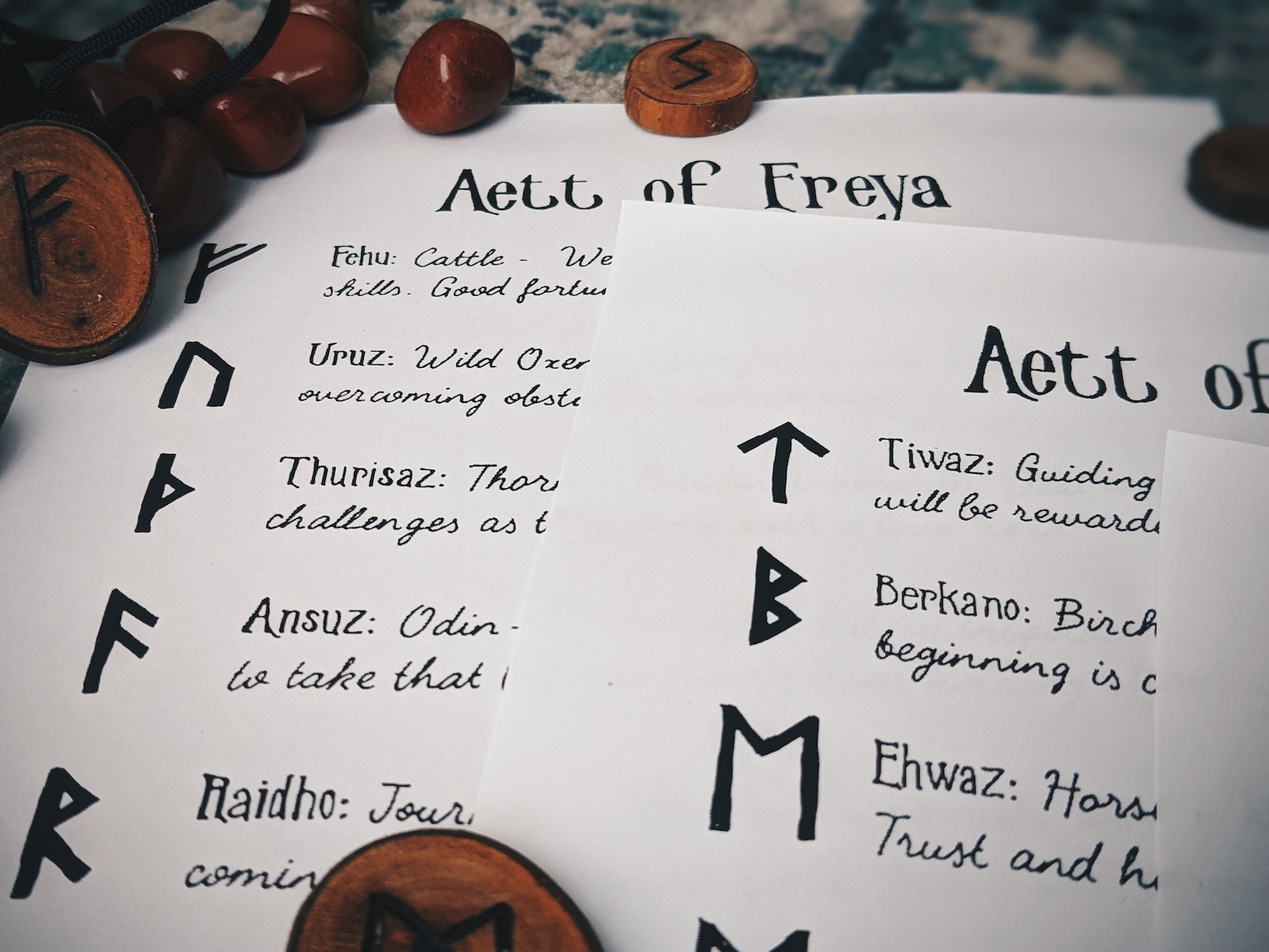Norse Runes Cheat Sheet Witchcraft guide | Etsy