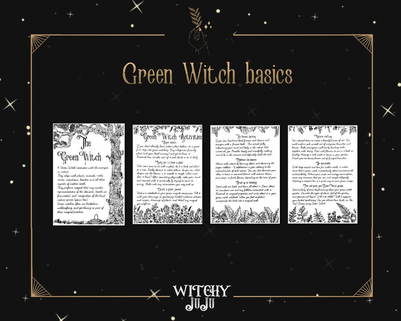 Green Witch Activities - Book of Shadows Pages PDF - Etsy