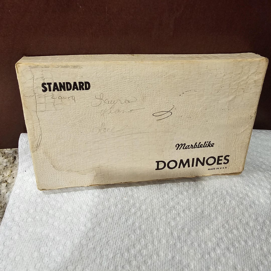 Vintage Complete Set Puremco White Ivory Dominoes Standard Size With ...