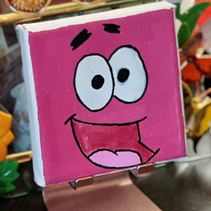 Spongebob Squarepants - Patrick - Hand Drawn and Painted Canvas - Etsy