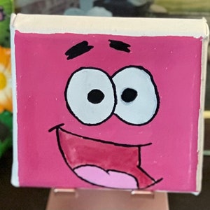 Spongebob Squarepants - Patrick - Hand Drawn and Painted Canvas - Etsy