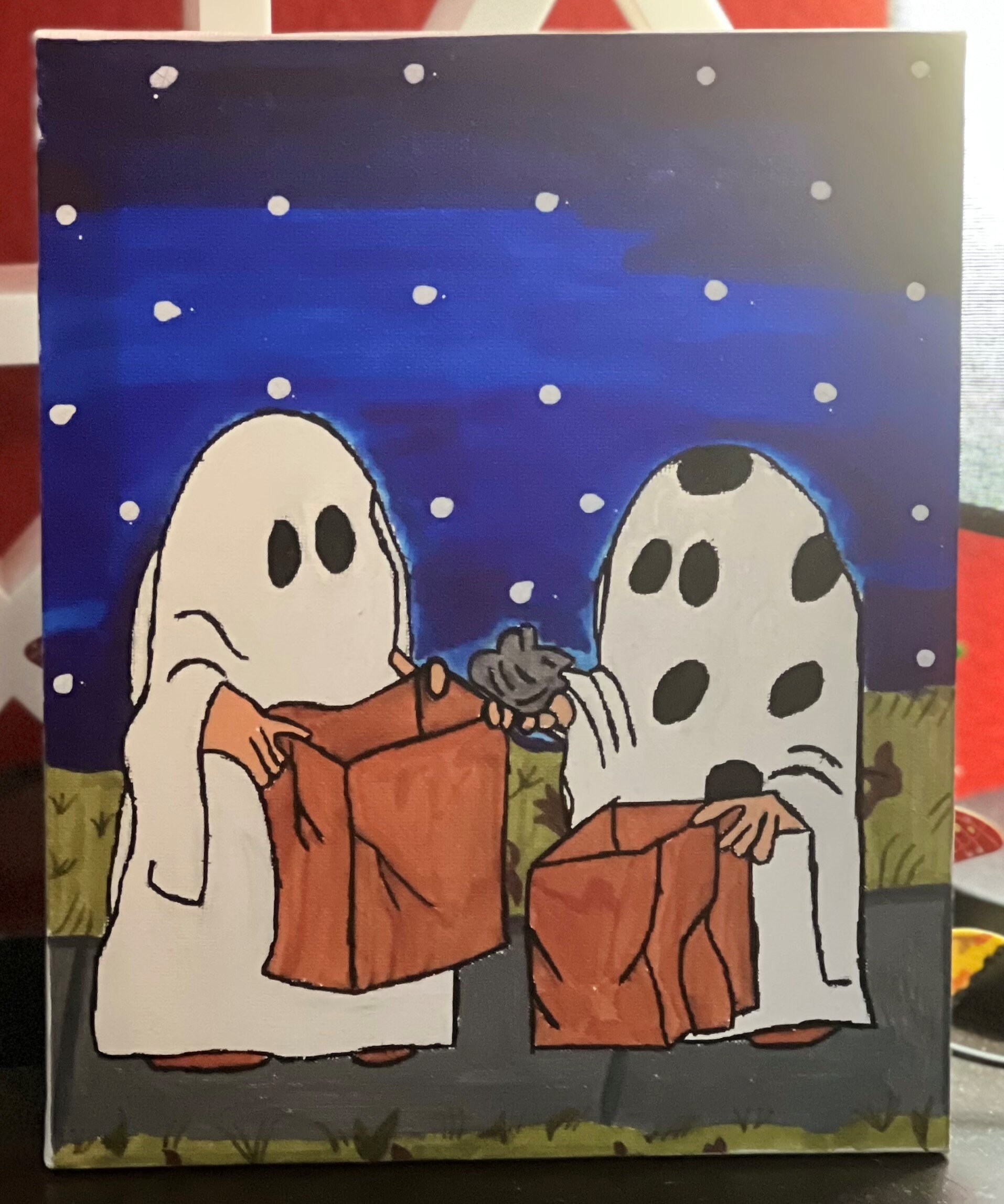 Charlie Brown - I Got A Rock - Hand Drawn and Painted Canvas - Etsy