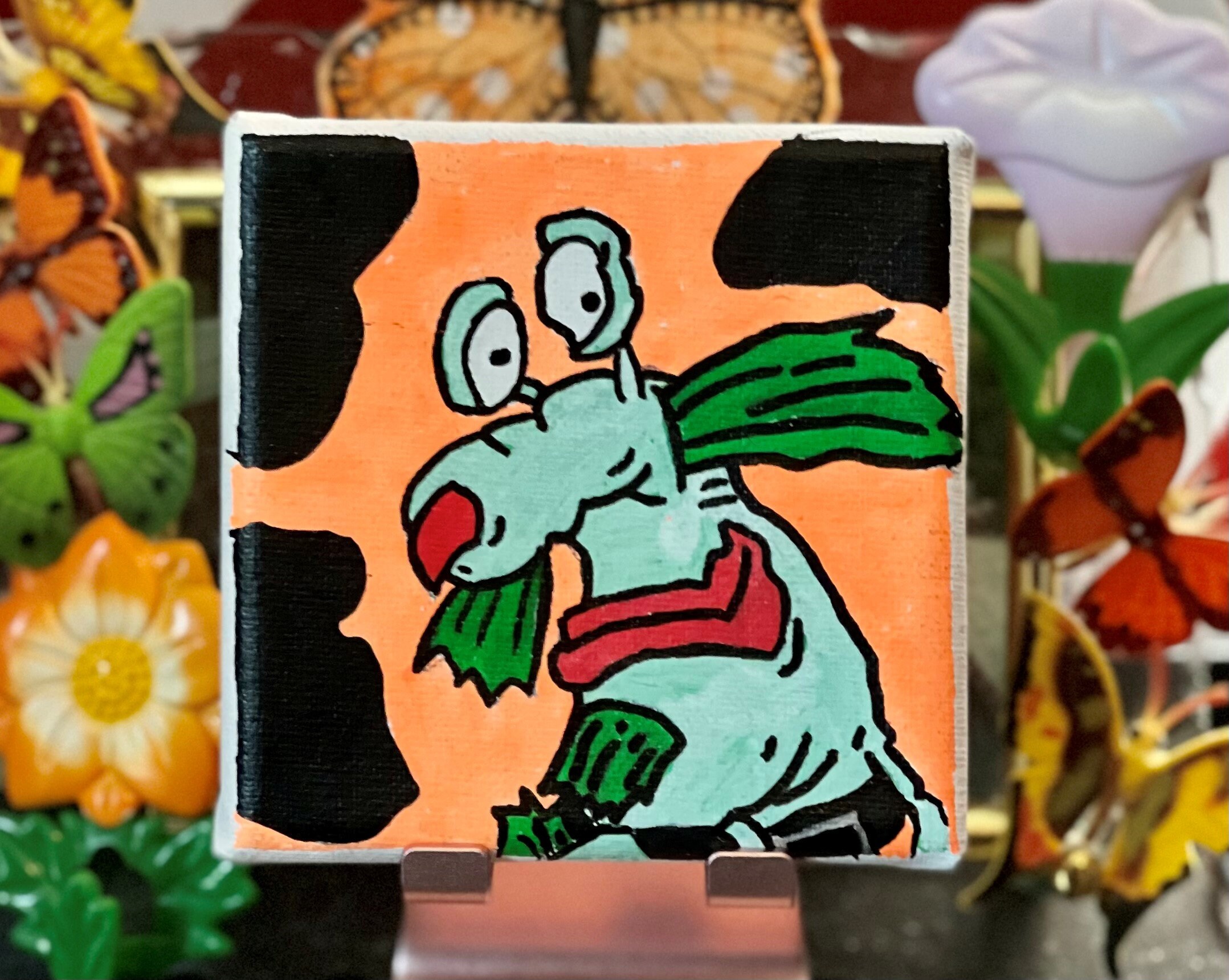 Aaahh Real Monsters the Gromble Hand Drawn and Painted Canvas - Etsy