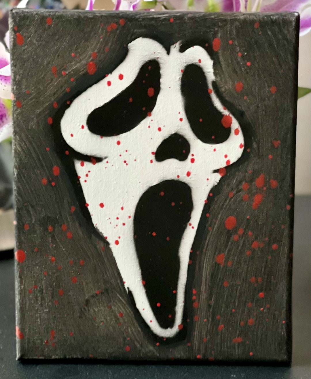 Scream Ghostface Canvas Spray Paint Art - Etsy