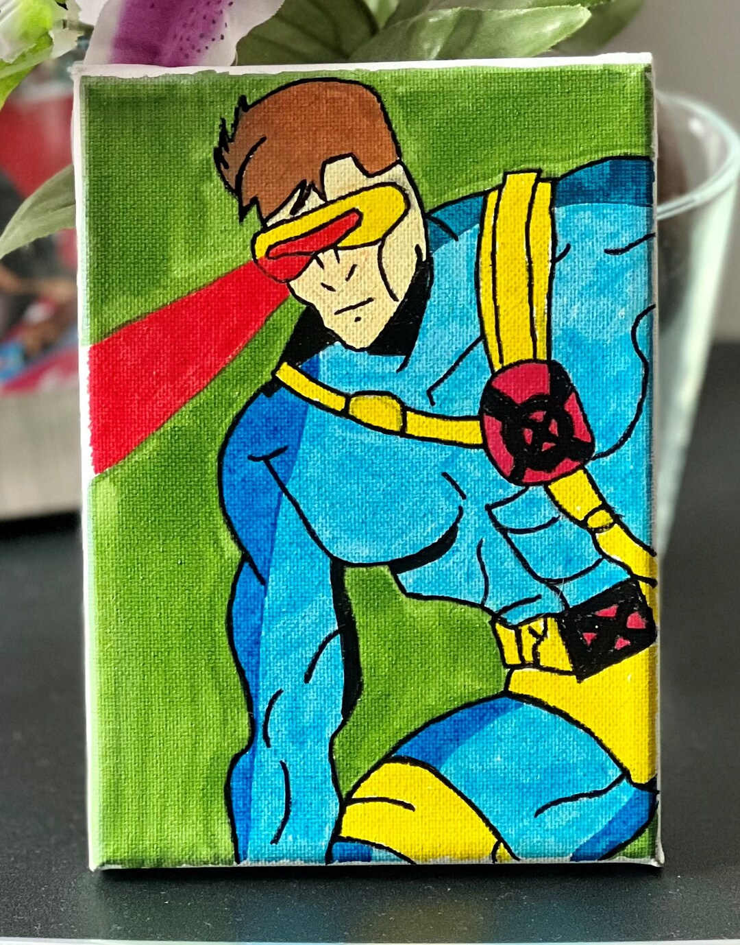 X-men: the Animated Series - Cyclops - Hand Drawn and Painted Canvas - Etsy