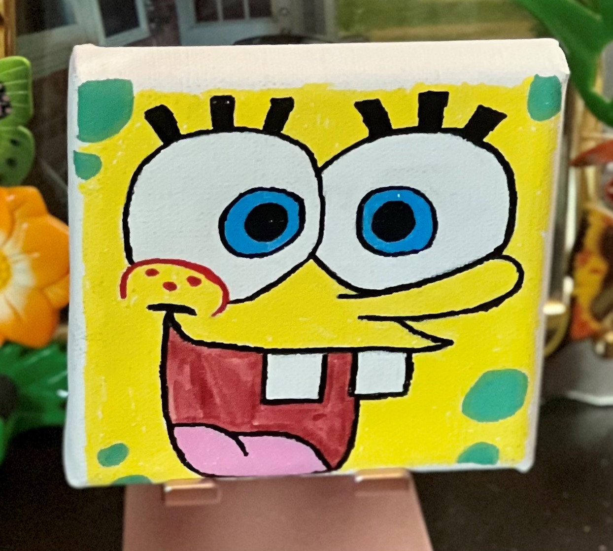 Spongebob Squarepants - Spongebob - Hand Drawn and Painted Canvas - Etsy