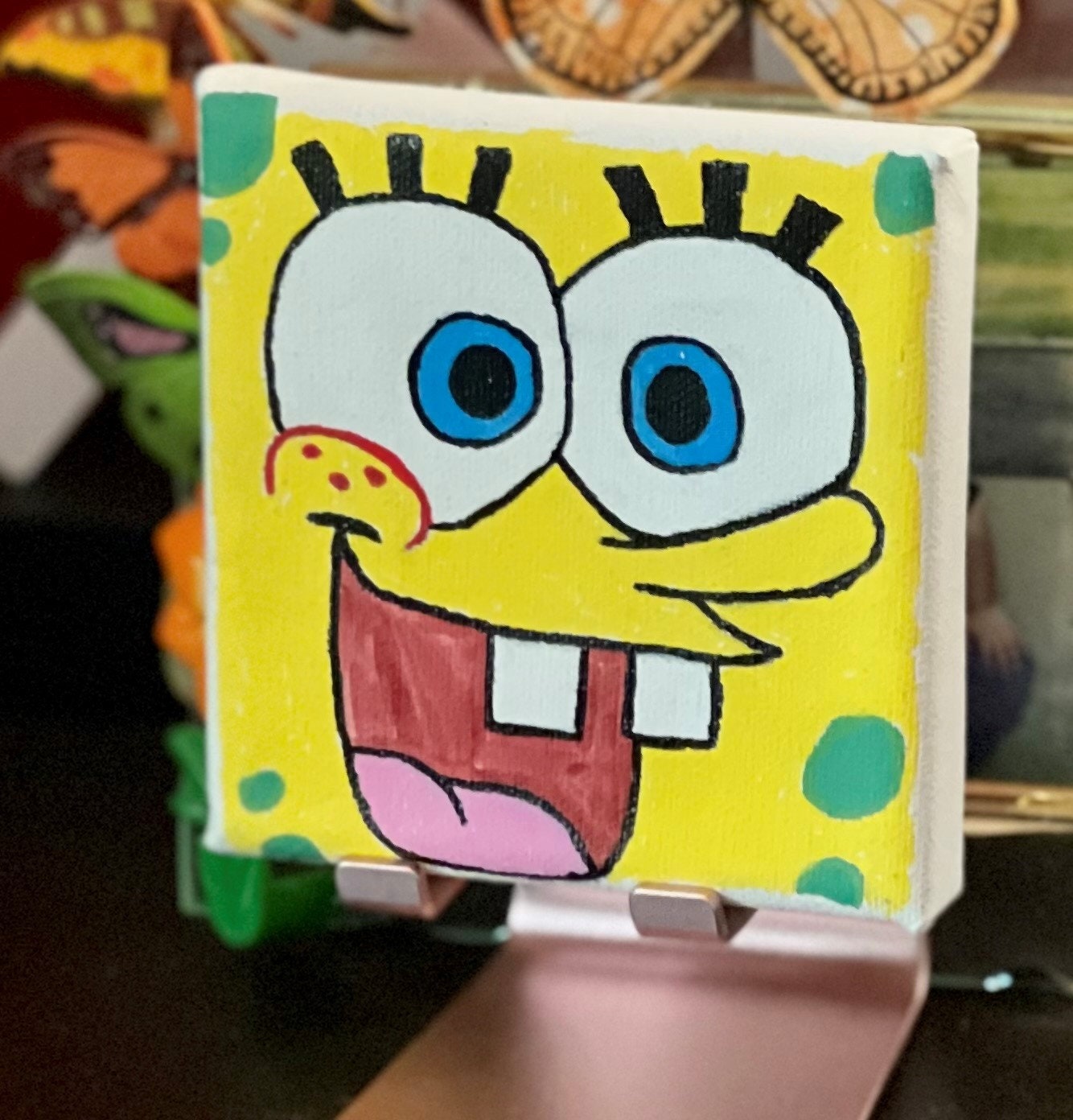 Spongebob Squarepants - Spongebob - Hand Drawn and Painted Canvas - Etsy