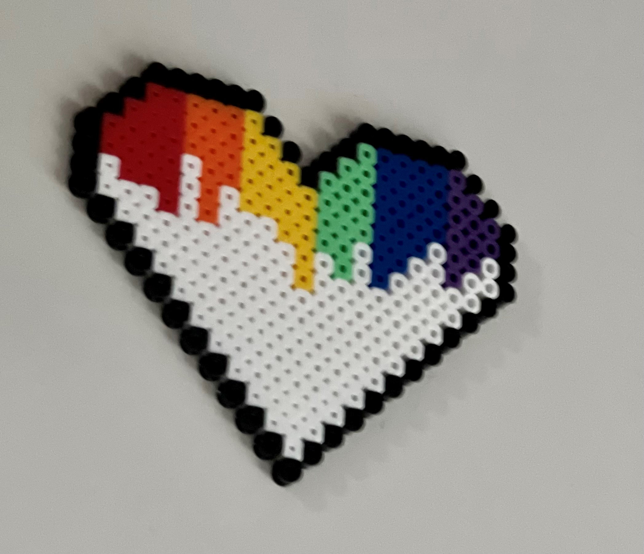 Handmade Perler Item - Pride - Heart - Etsy