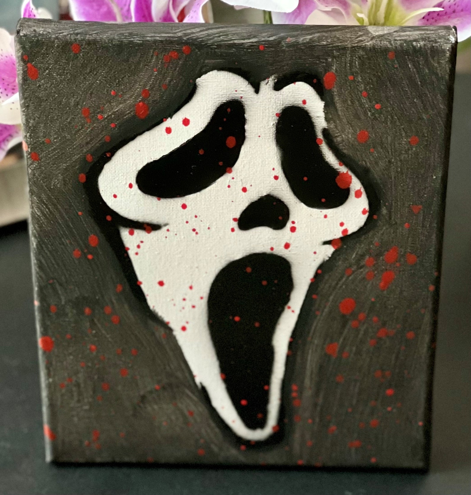 Scream Ghostface Canvas Spray Paint Art - Etsy Canada
