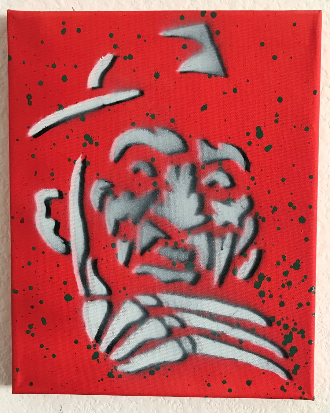 A Nightmare on Elm Street - Freddy Krueger - Canvas Spray Paint Art - Etsy