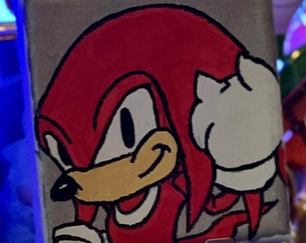 Sonic the Hedgehog Sonic Hand Drawn and Painted Canvas - Etsy