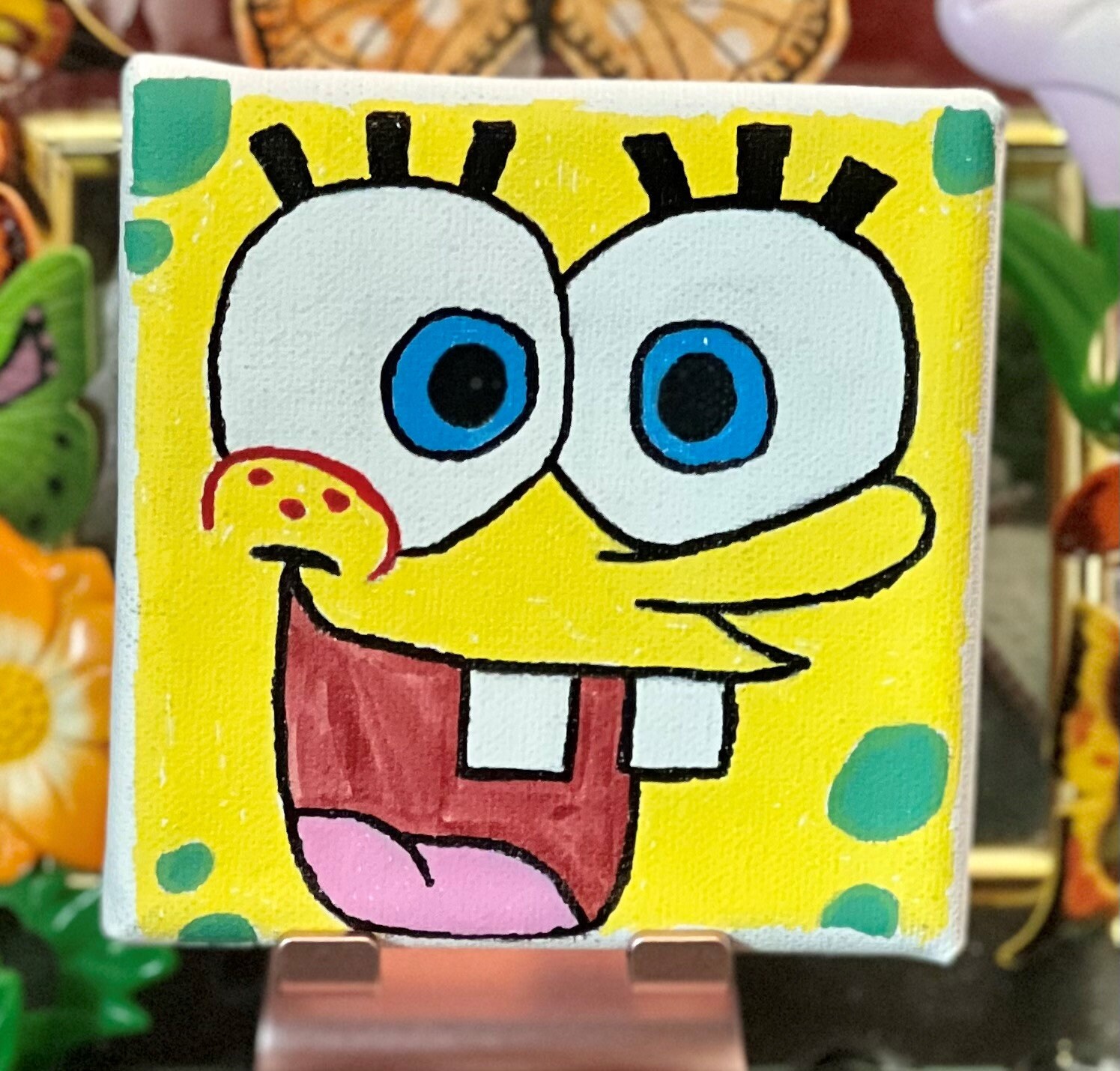 Spongebob Squarepants - Spongebob - Hand Drawn and Painted Canvas - Etsy