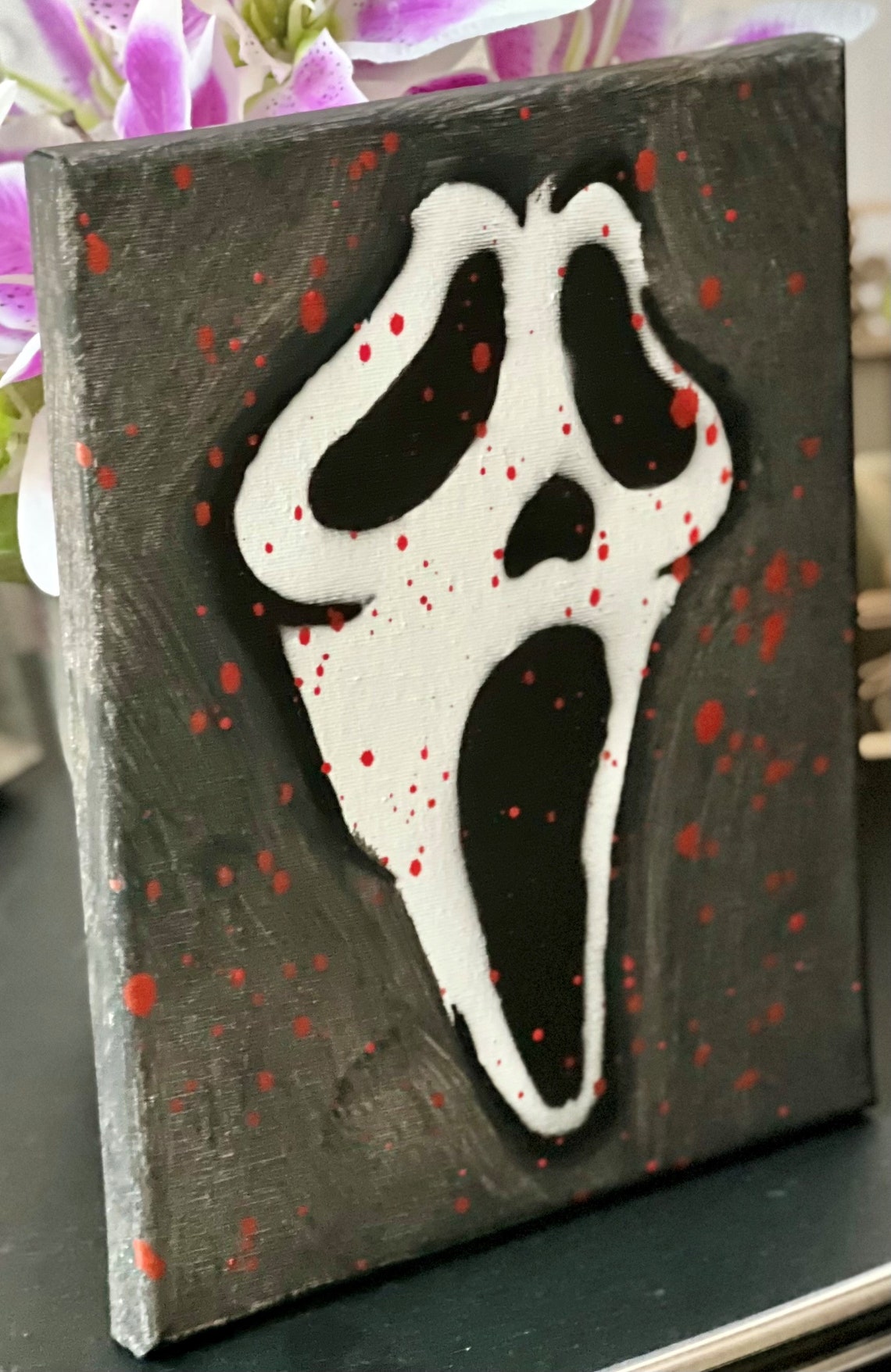 Scream Ghostface Canvas Spray Paint Art - Etsy Canada