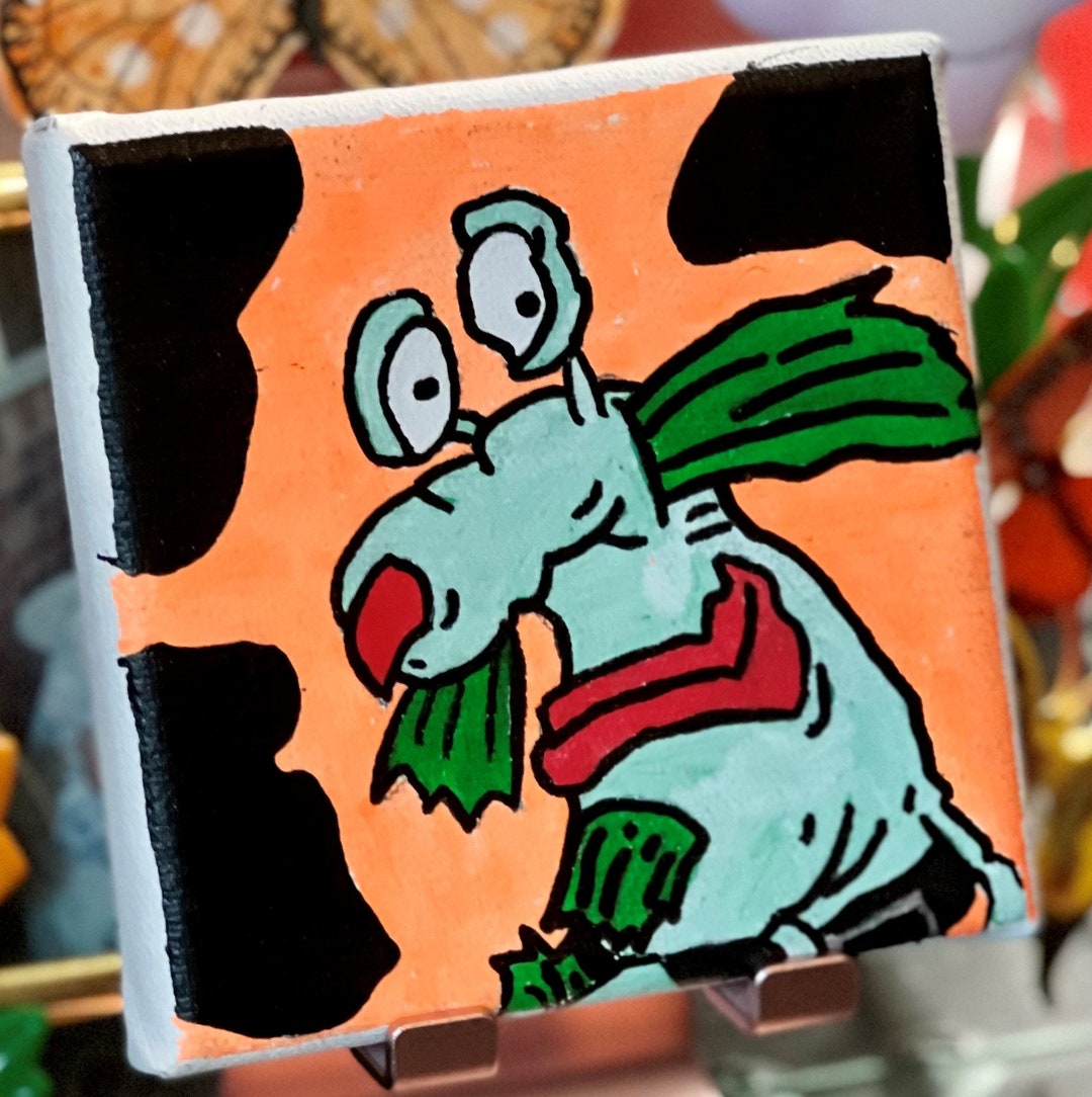Aaahh!!! Real Monsters - the Gromble - Hand Drawn and Painted Canvas - Etsy