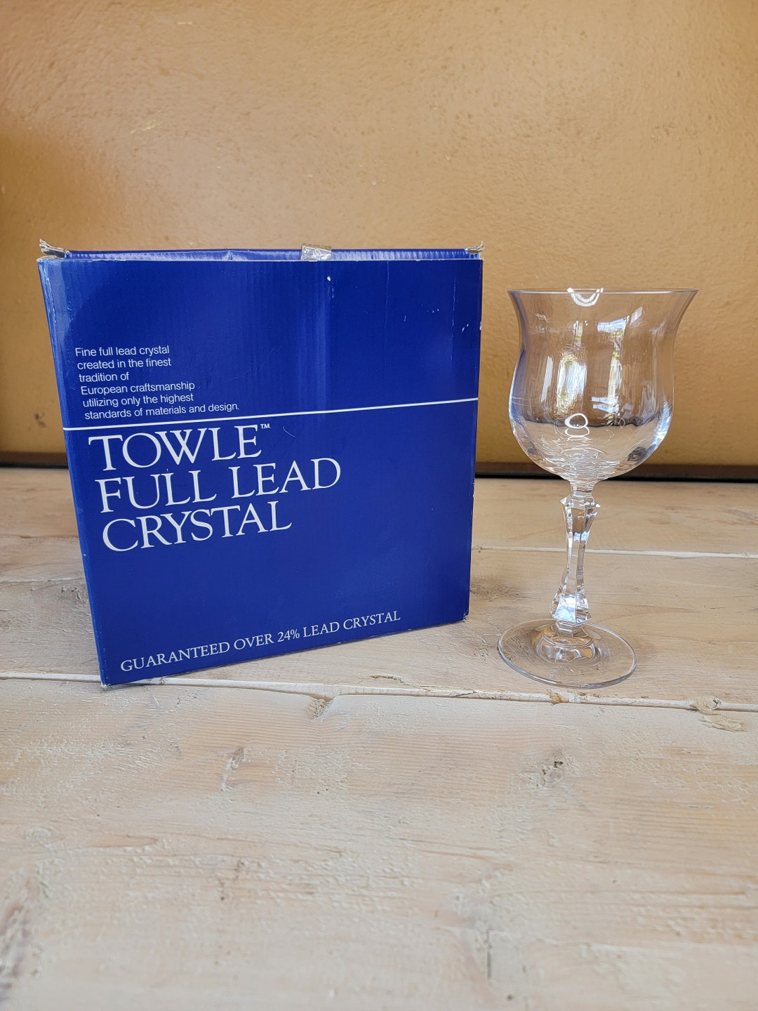 Vintage Fine Full Lead Crystal Goblets Wine Glasses Manchester by Towle ...