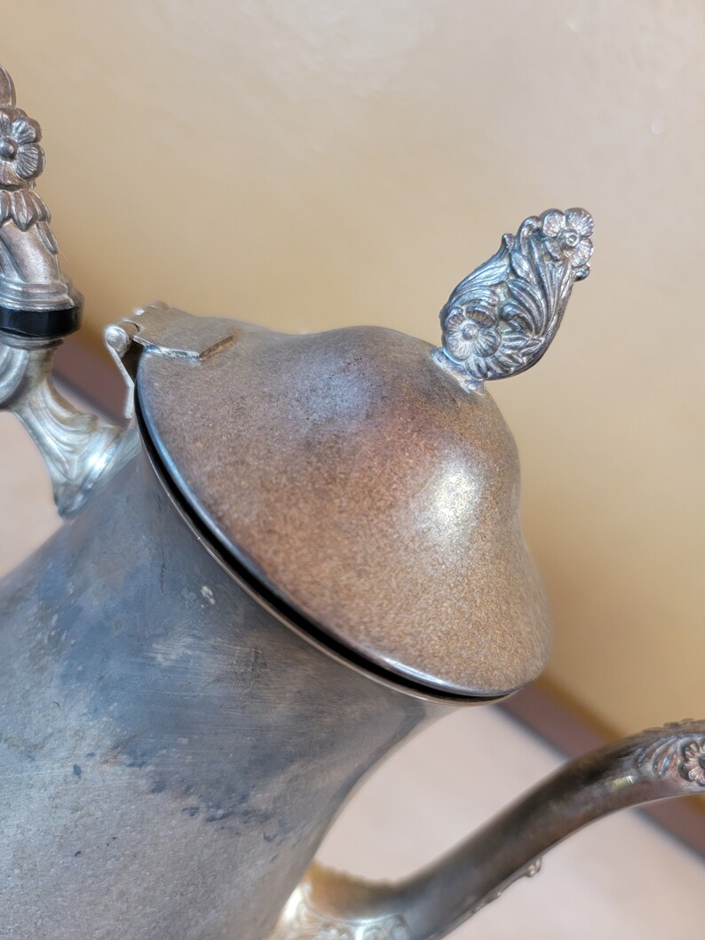 Vintage EP BRASS Silver Plated on Brass 3 Piece Tea Set Coffee Pot ...