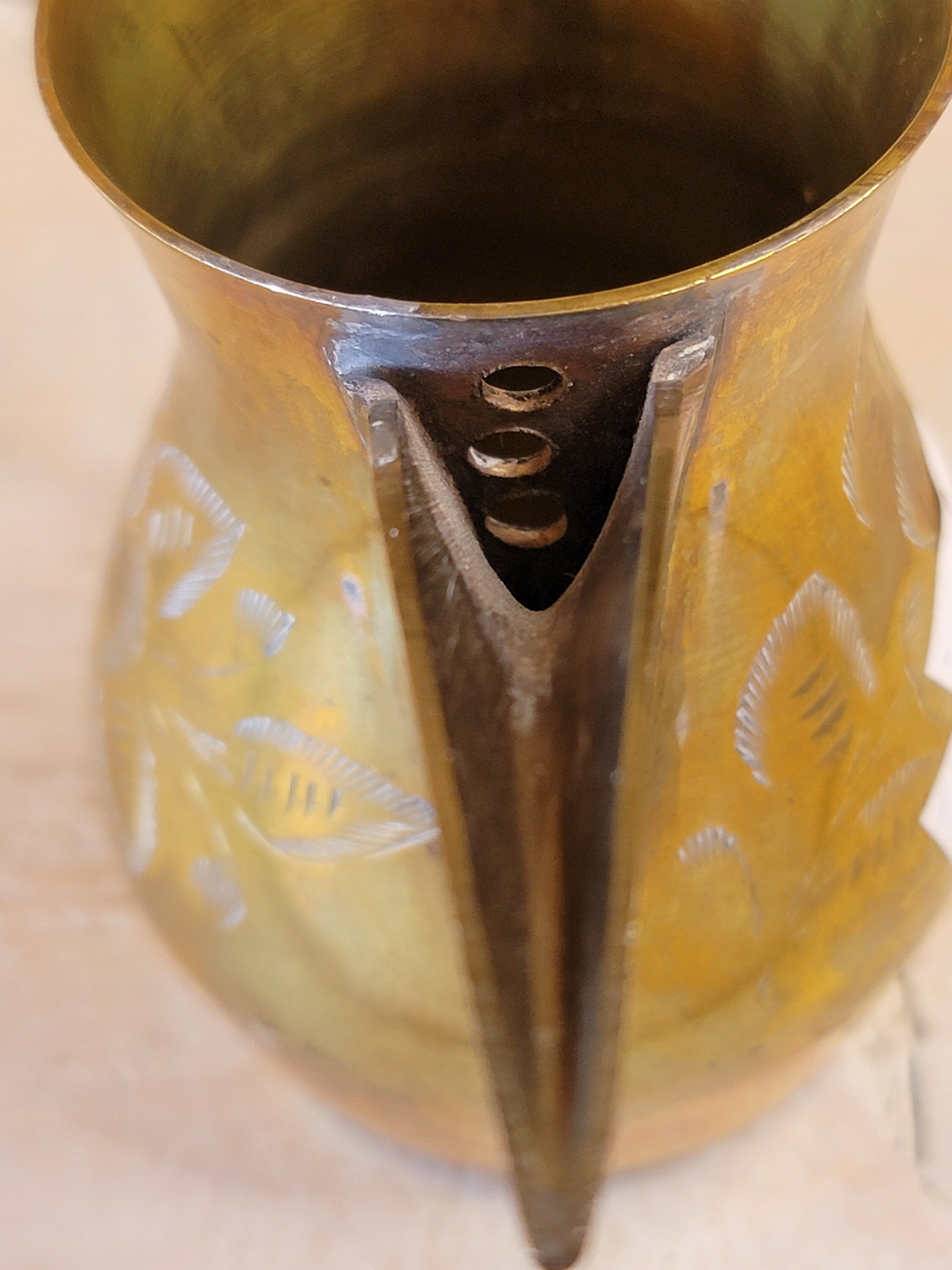 Solid Brass Teapot Arabic Dallah Saudi Arabia Middle Eastern Coffee Pot ...