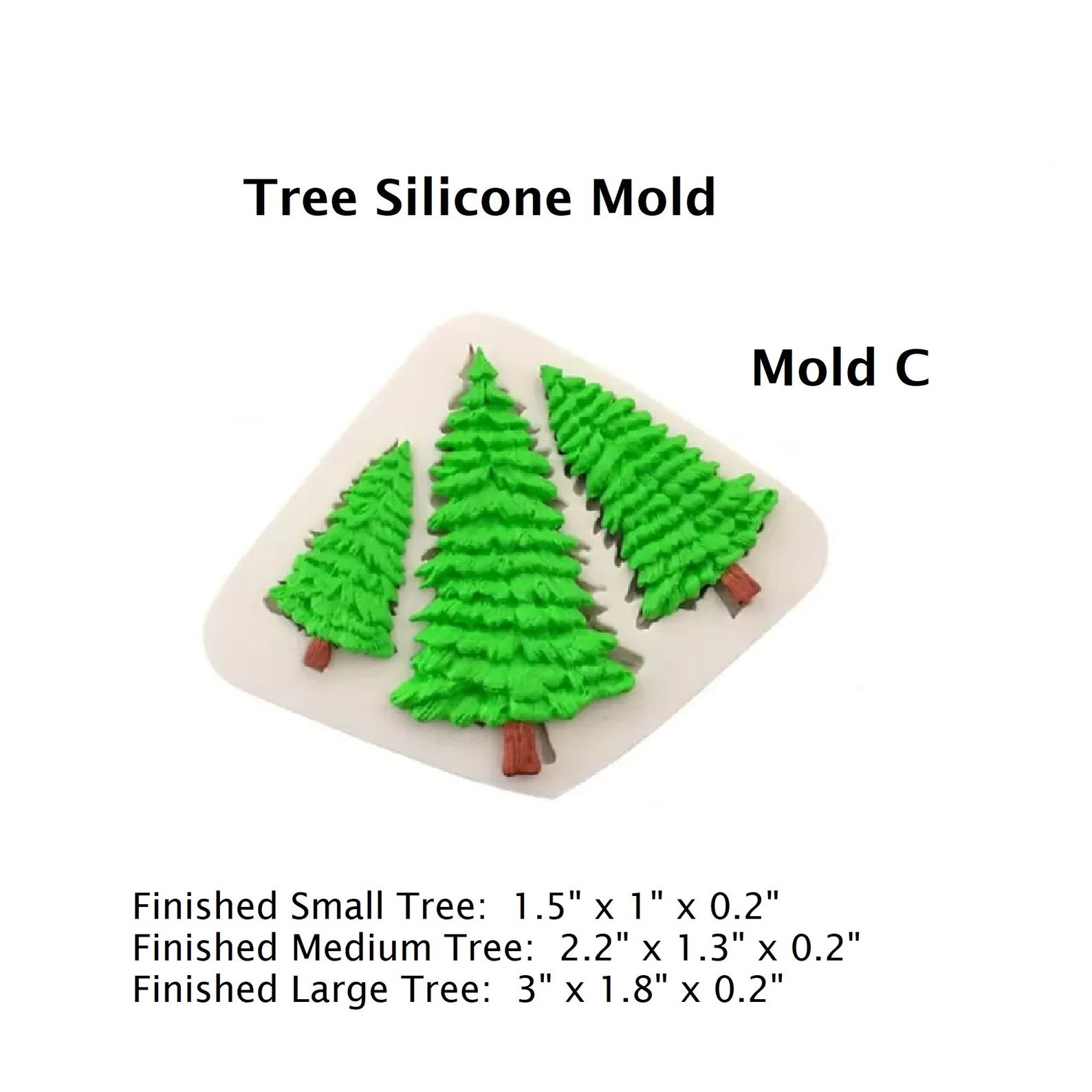 Tree Silicone Mold, Xmas Pine Mold, Christmas Tree Mold - Etsy