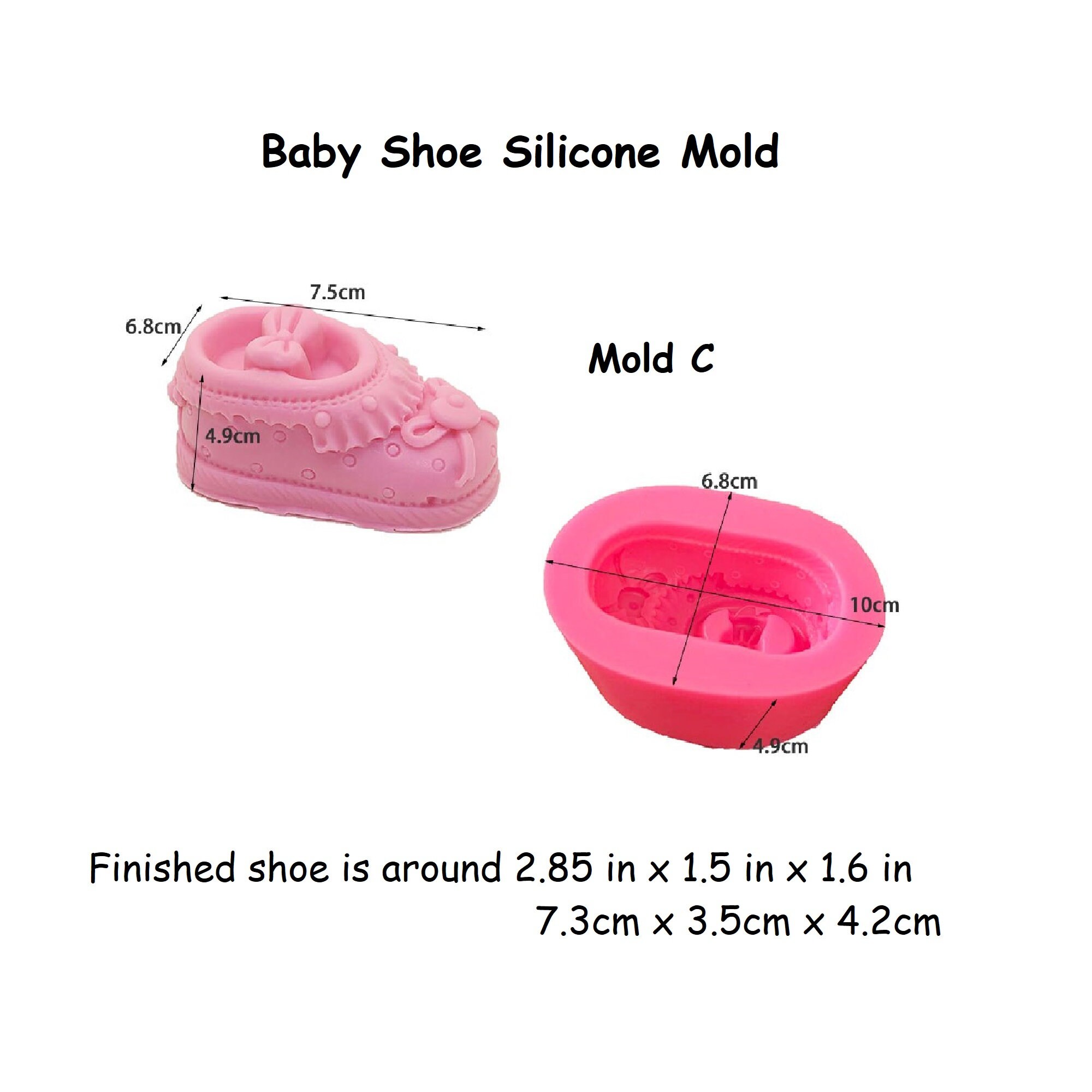 3D Baby Shoes Mold Baby Girl Shoes Silicone Mold - Etsy