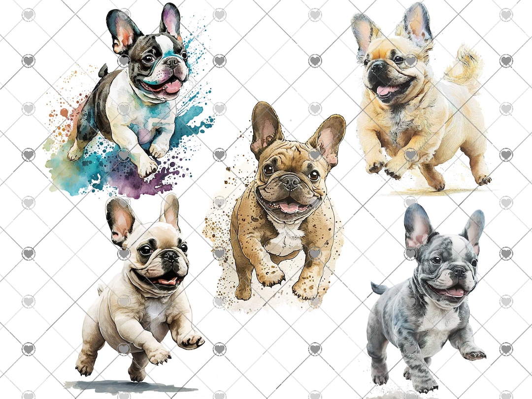 French Bulldog Sublimation, Running Frenchie, Cute Frenchie Png, French ...