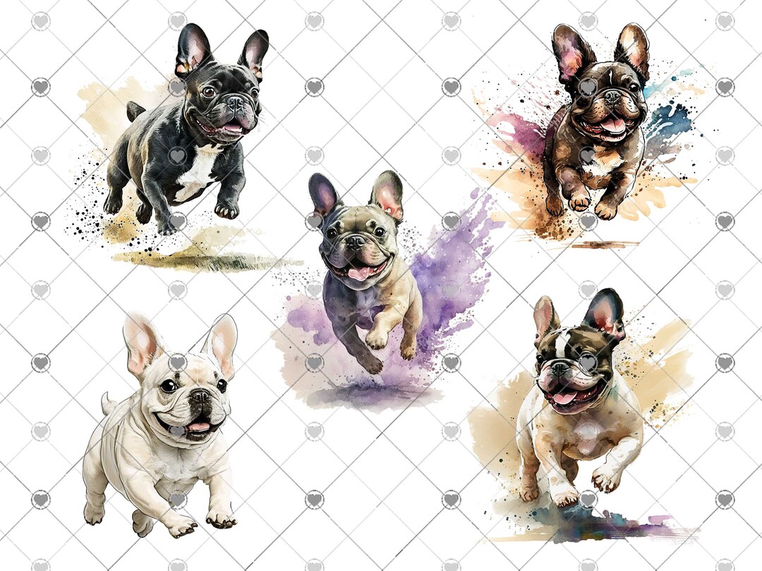 French Bulldog Sublimation, Running Frenchie, Cute Frenchie Png, French ...