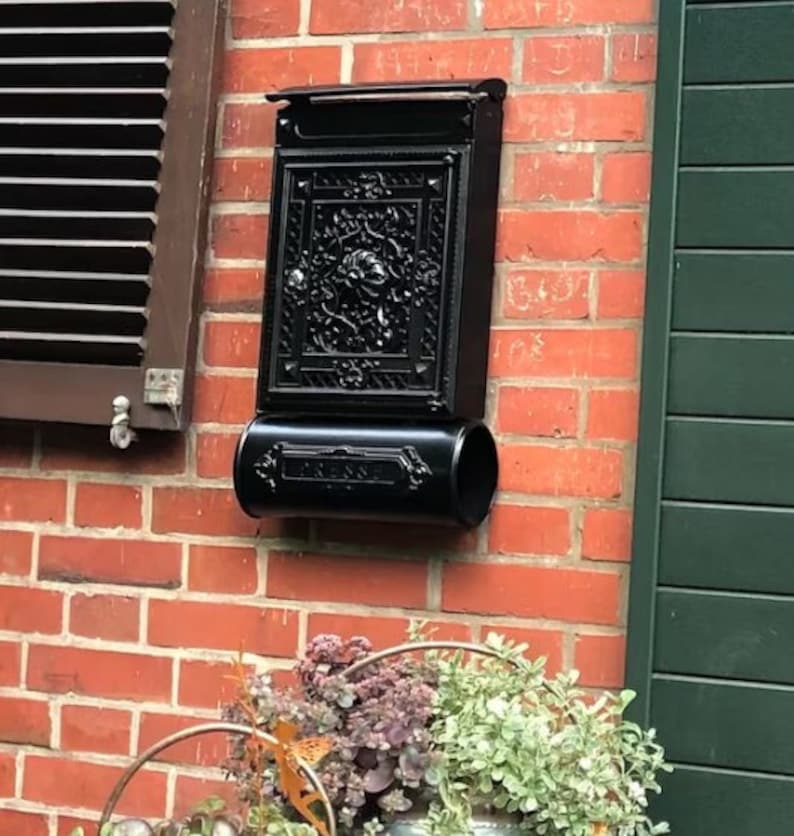 Stunning Retro Style Mailbox Wall Mounted,made of Solid Aluminum Cast ...