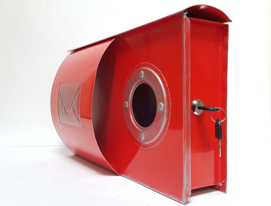 Red Letterbox Porthole Viewing Window Elegant and Modern Wall Mount ...
